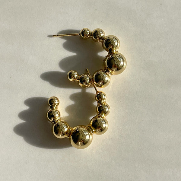 Abby Bauble Hoops - Idalia Baudo Jewelry